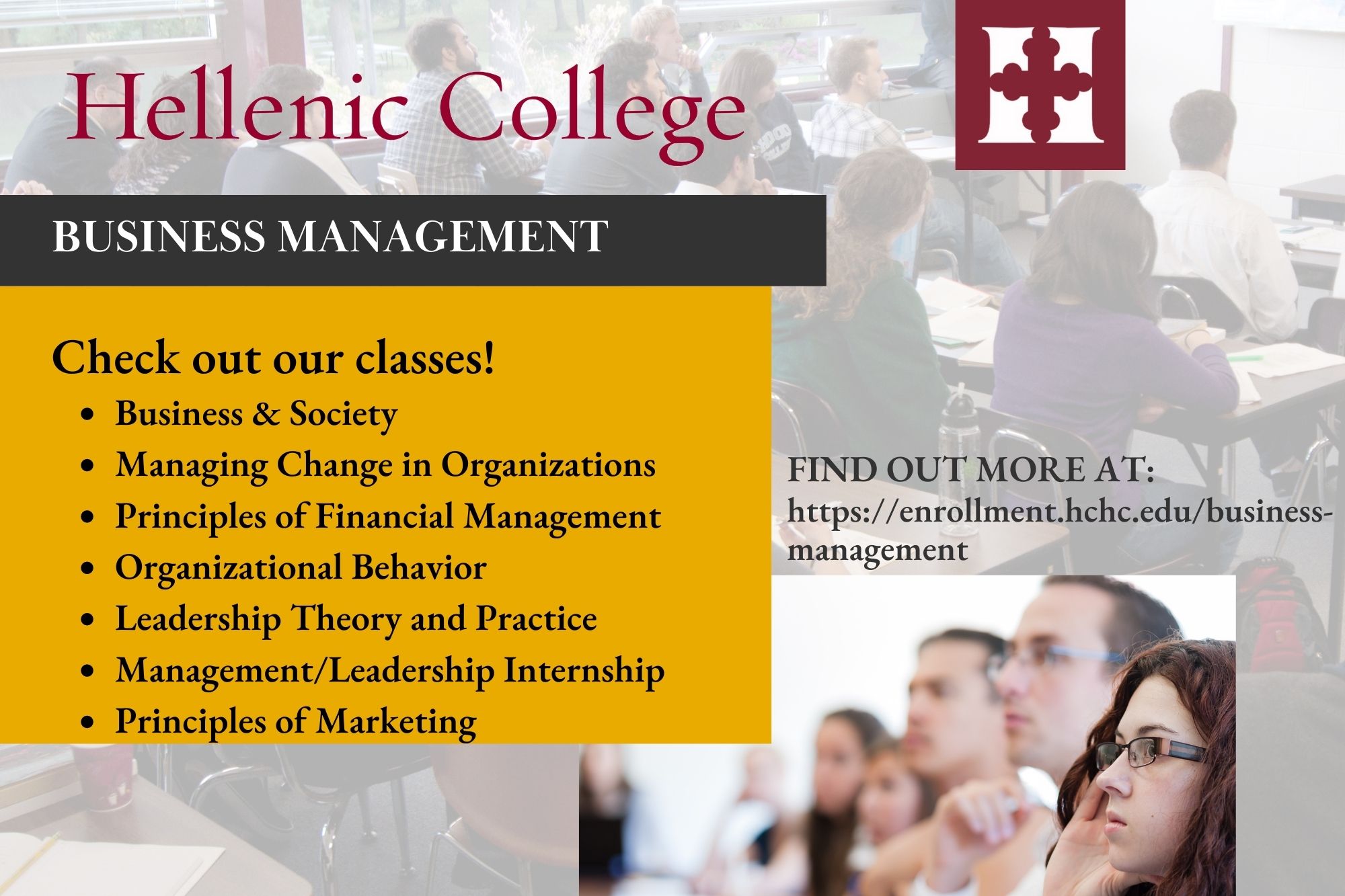 Business Management at Hellenic College